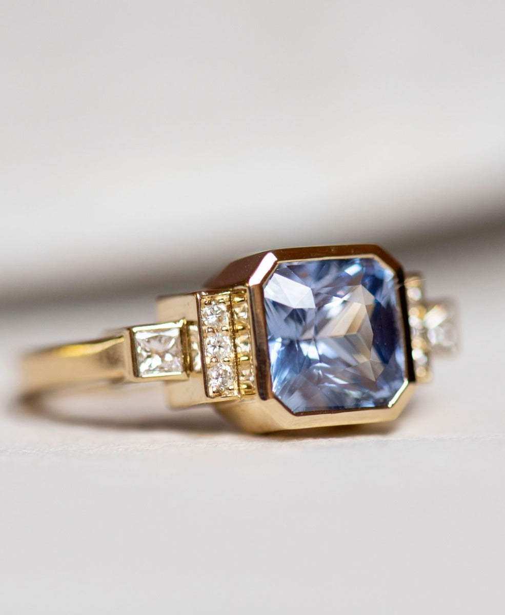 Bespoke 202 - 18k Yellow Gold, Sapphire | Zoë & Morgan NZ