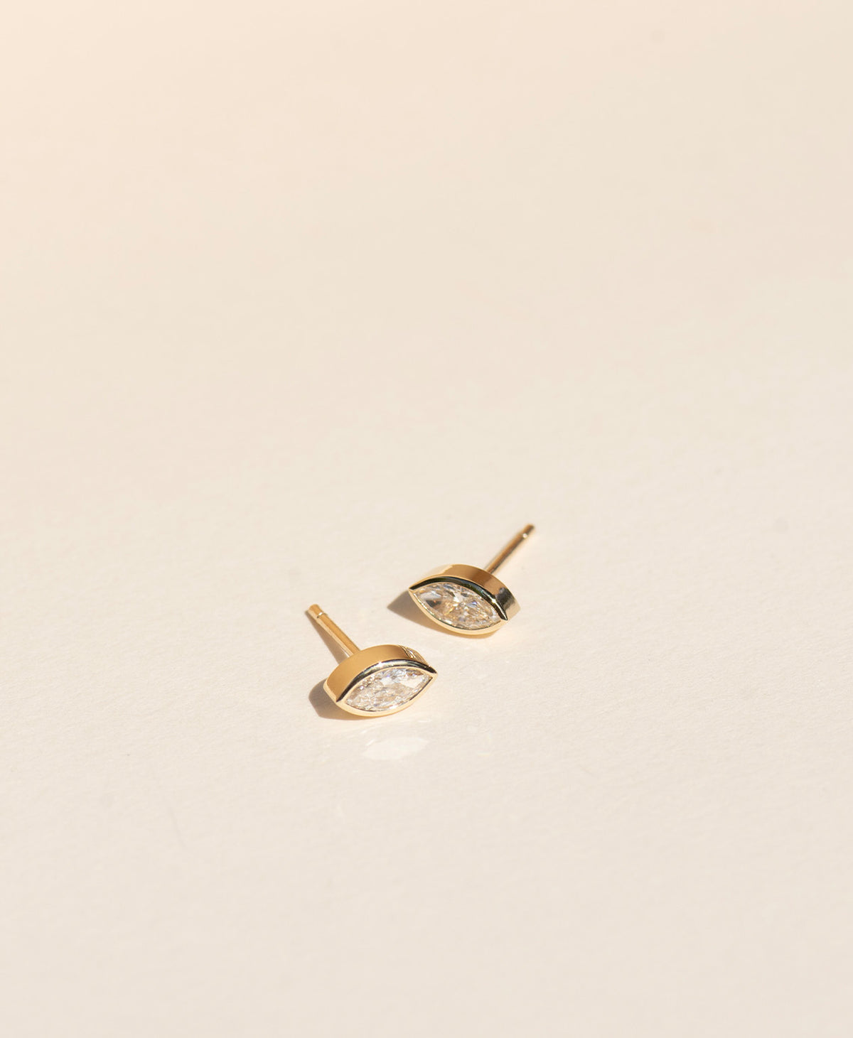 Mon Petit Studs - 9k yellow Gold, Lab Grown Diamond | Zoë & Morgan NZ