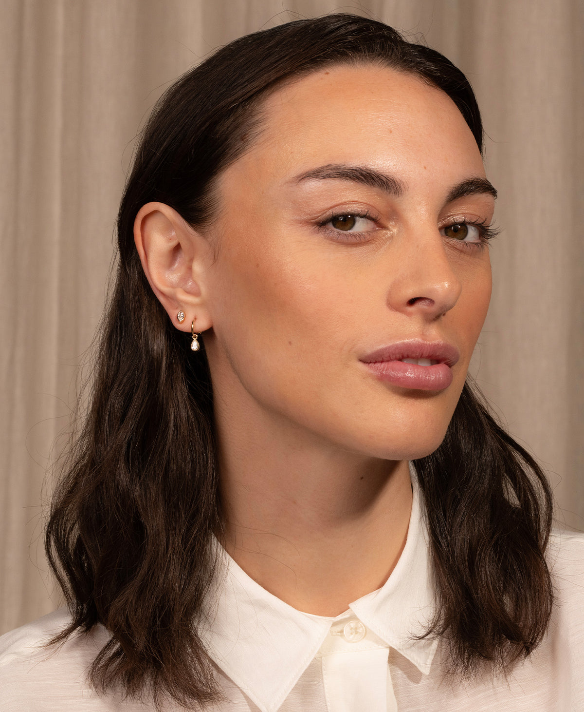 Mon Petit Hoops - 9k Yellow Gold, Lab Grown Diamond | Zoë & Morgan NZ