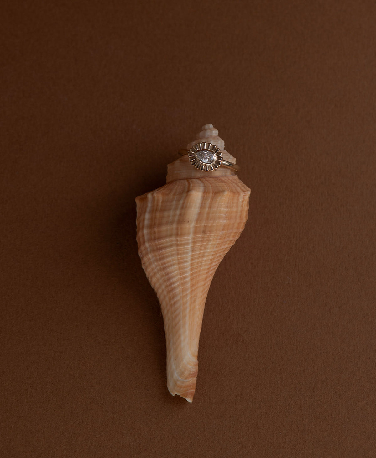 Odette Ring - 9k Yellow Gold, Pear Lab Grown Diamond | Zoë & Morgan NZ