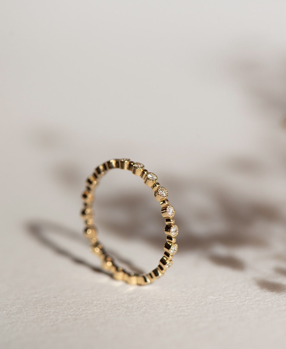 Unity Wedding Band - 18k Yellow Gold, Diamond | Zoë & Morgan NZ